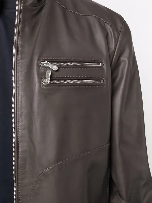 Brunello Cucinelli Zip-up Leather Jacket