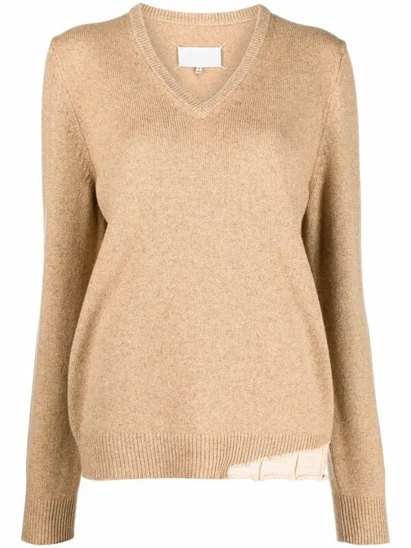 MAISON MARGIELA Knitted V-neck Jumper