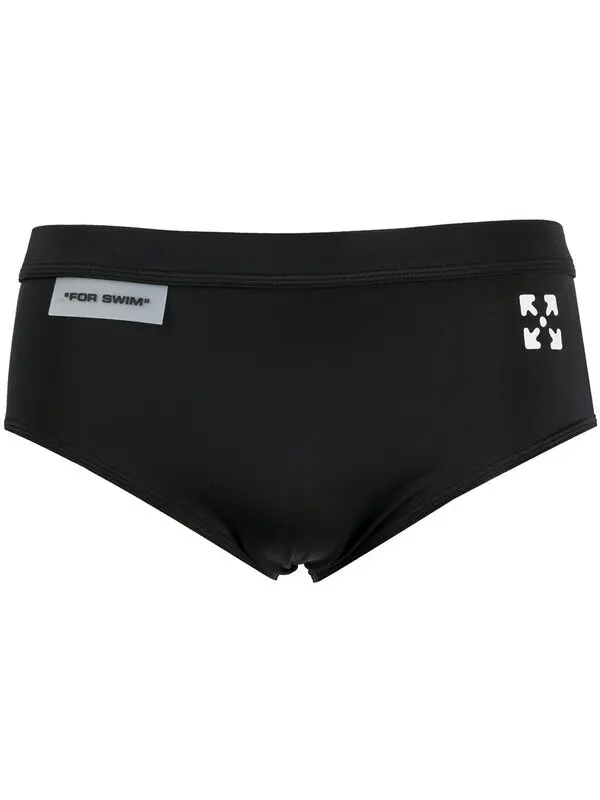 Off-White Logo Swim Briefs - Black