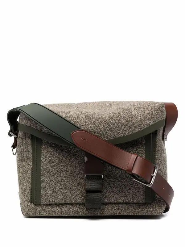 MAISON MARGIELA Contrast Trim Shoulder Bag - Green
