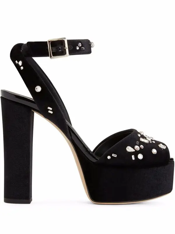 GIUSEPPE ZANOTTI 120mm Betty Platform Sandals - Black