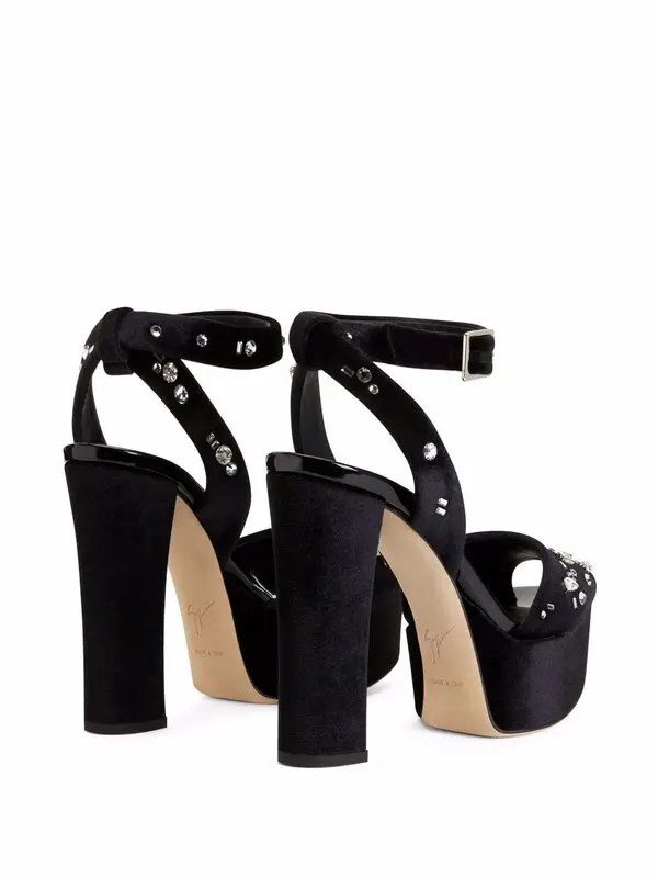 GIUSEPPE ZANOTTI 120mm Betty Platform Sandals - Black