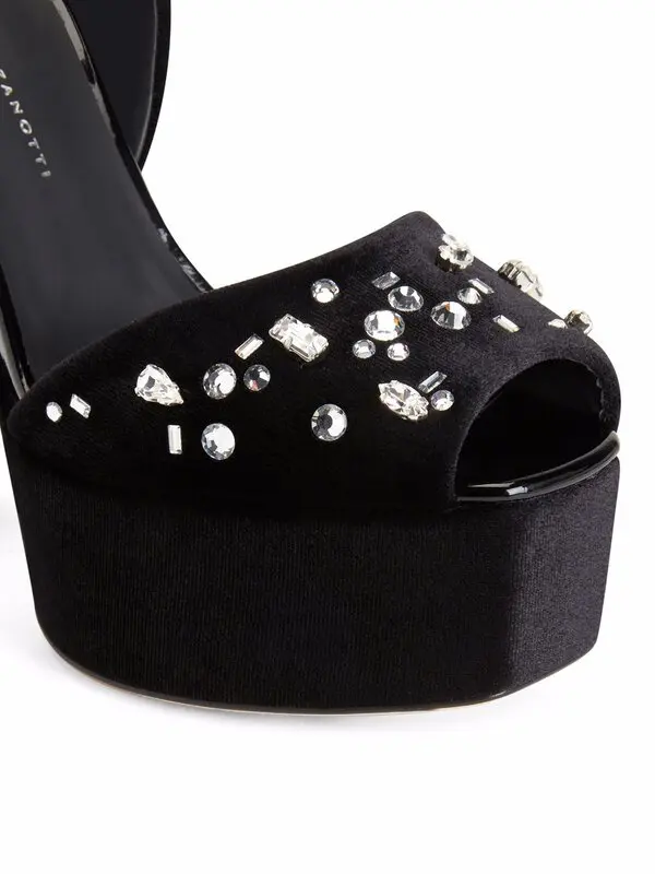 GIUSEPPE ZANOTTI 120mm Betty Platform Sandals - Black