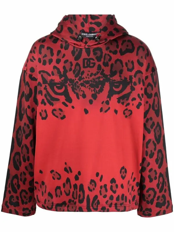 strapless open back dress Dolce & Gabbana Red Leopard Zip Sweater Jacket IT50