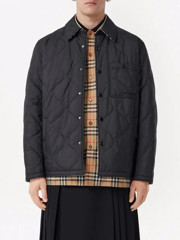 Burberry Reversible Quilted Overshirt With Vintage Check Lining