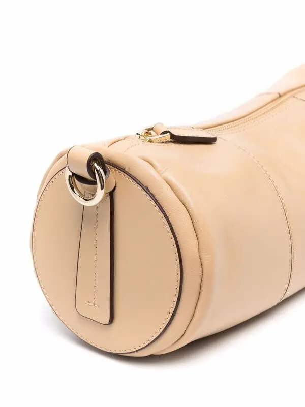 Manu Atelier Chain-link Leather Barrel Bag