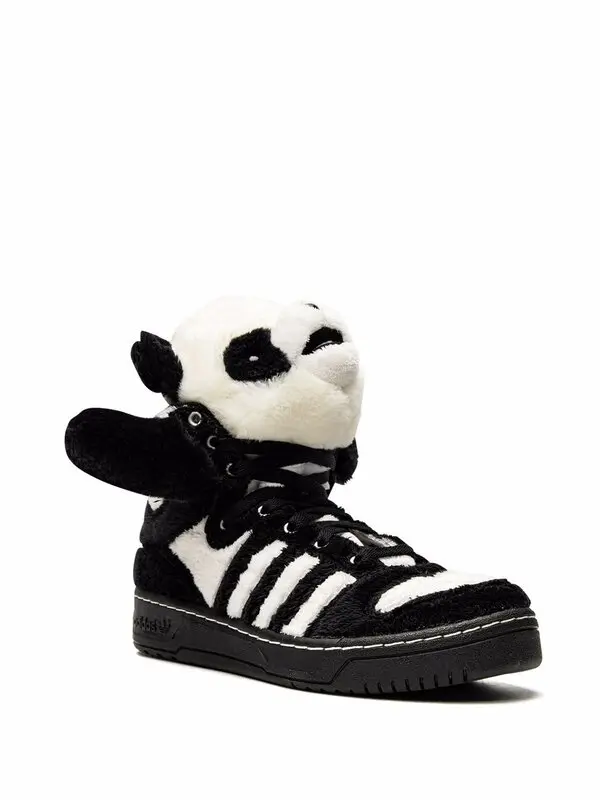 Adidas X Jeremy Scott Panda Bear Sneakers - Black | Editorialist