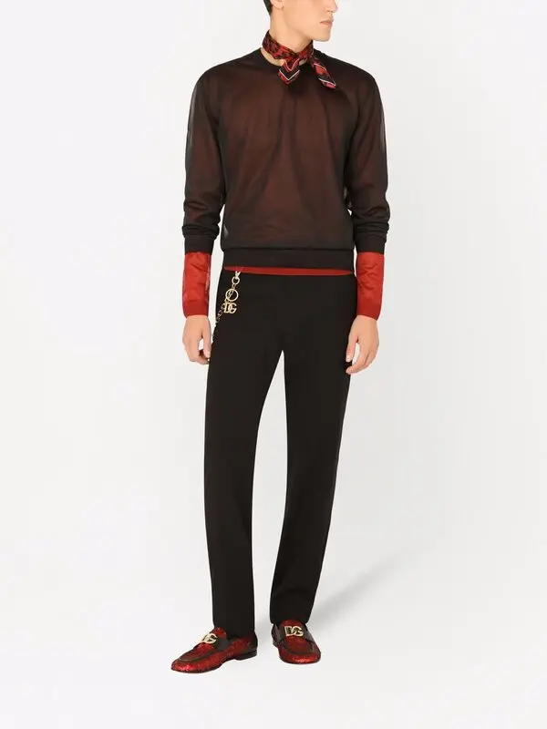 Dolce & Gabbana Two-tone Fine-knit Jumper