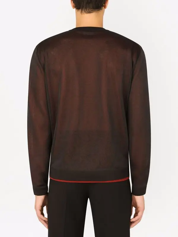 Dolce & Gabbana Two-tone Fine-knit Jumper