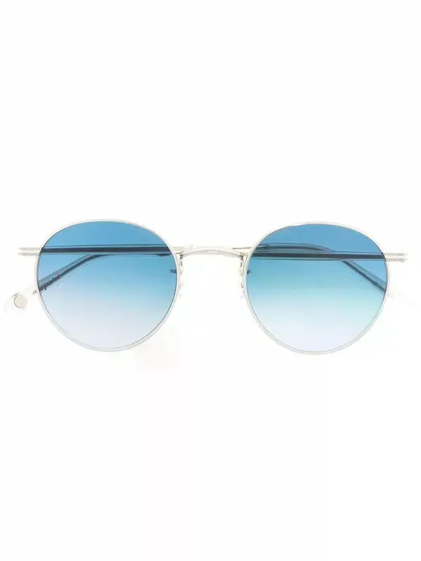 Garrett Leight Gradient Round-frame Sunglasses - Silver