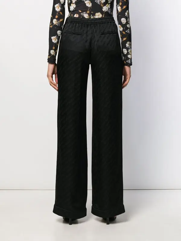 Off-White Logo Jacquard Wide Leg Trousers