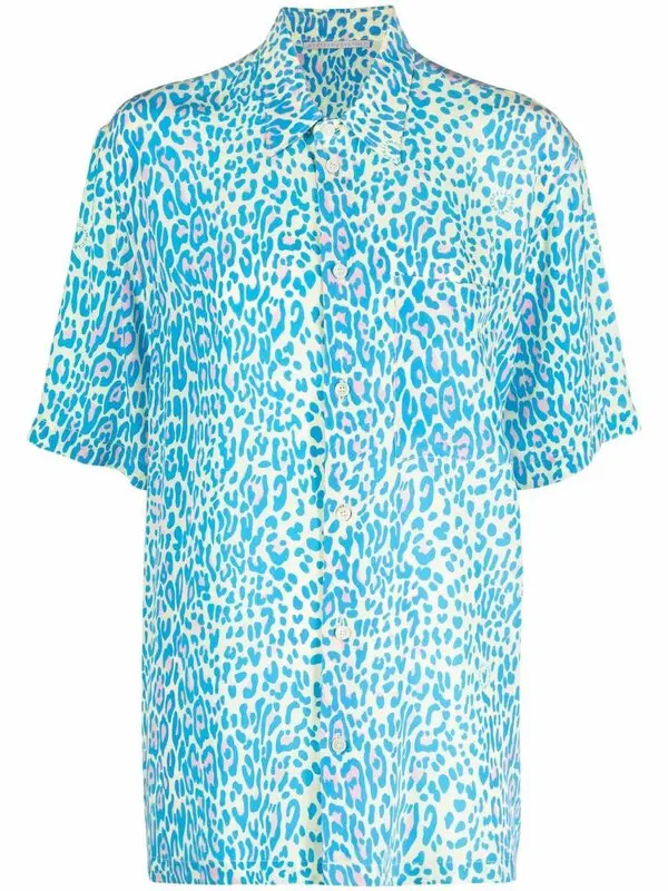 Stella McCartney Leopard-print Shirt - Blue