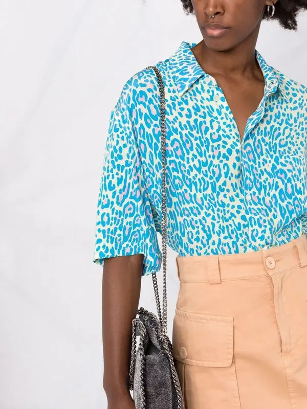 Stella McCartney Leopard-print Shirt - Blue