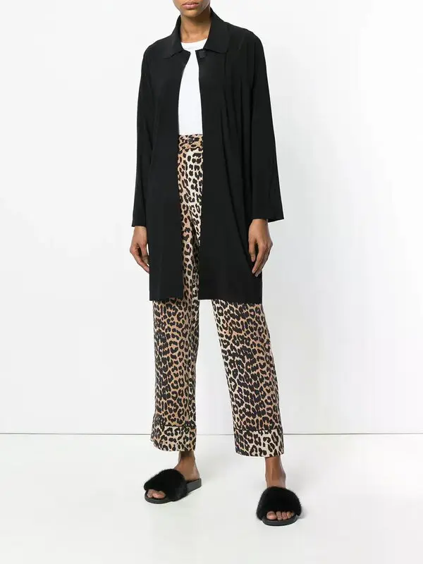 Norma Kamali Collared Long-line Cardigan