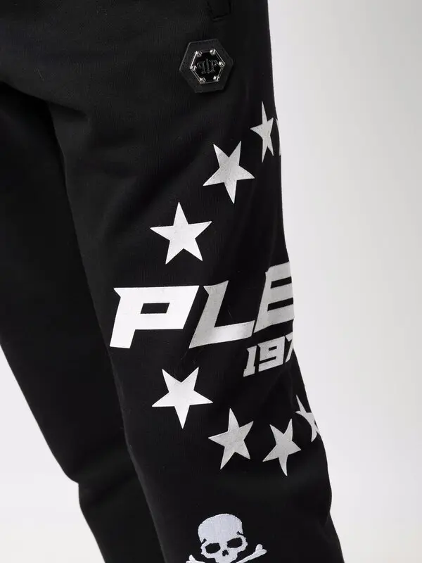 Philipp Plein Logo Drawstring Track Pants - Black