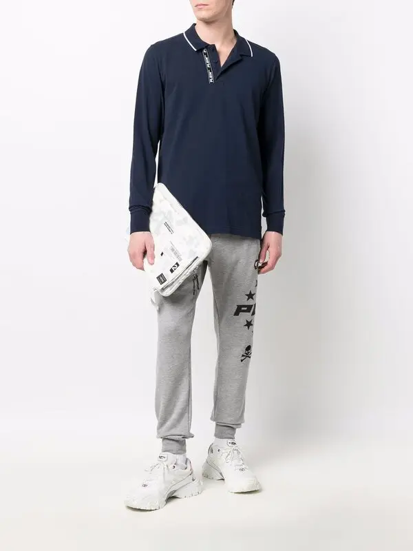 Philipp Plein Logo Embroidered Polo Shirt