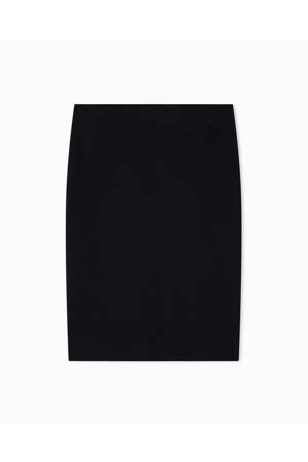 Emporio Armani Milano-stitch Pencil Skirt - Black