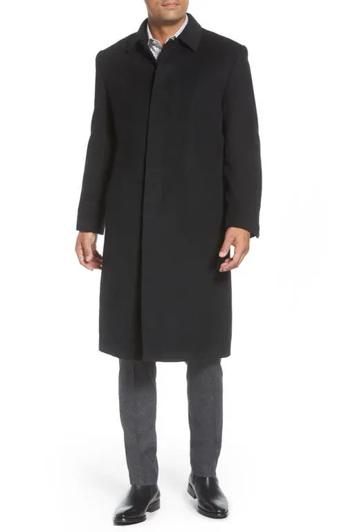 Hart Schaffner Marx Stanley Classic Fit Wool & Cashmere Overcoat