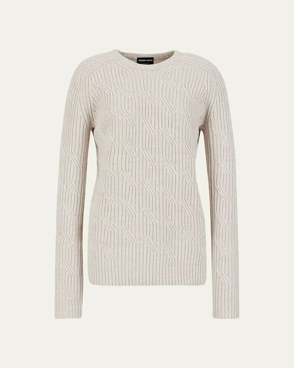 Giorgio Armani Alashan Ribbed Cashmere Sweater