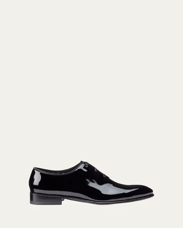 Santoni Padova Patent Leather Oxfords