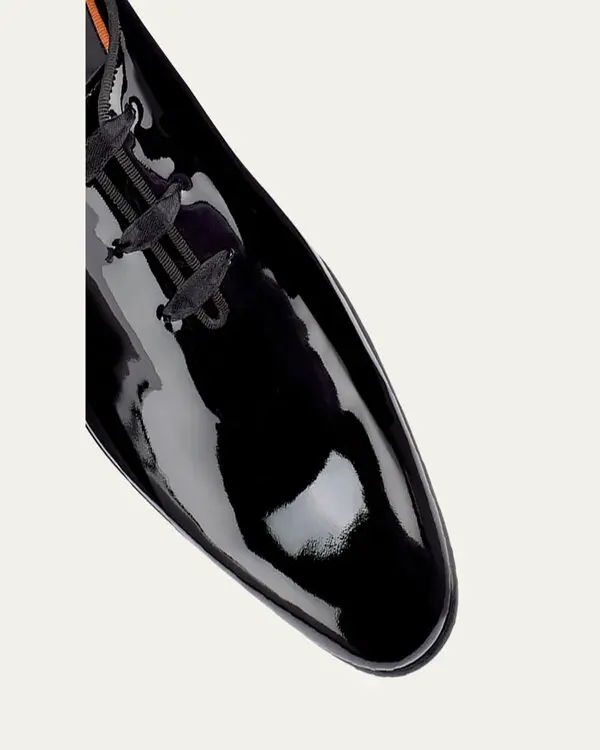 Santoni Padova Patent Leather Oxfords