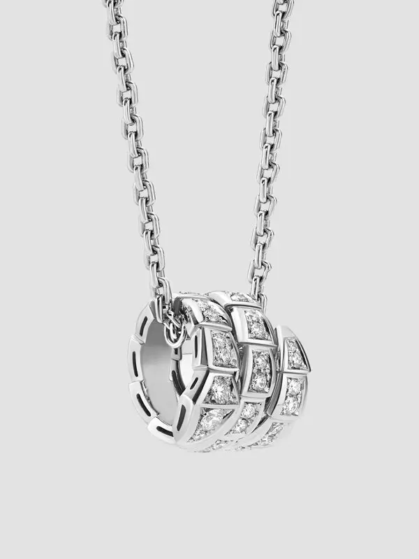 BVLGARI Serpenti Viper 18k & Pavé Diamond Pendant Necklace