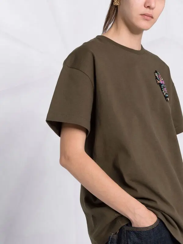 Etro Beaded Motif-patch Oversized T-shirt