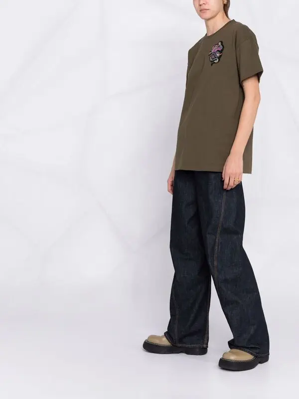 Etro Beaded Motif-patch Oversized T-shirt