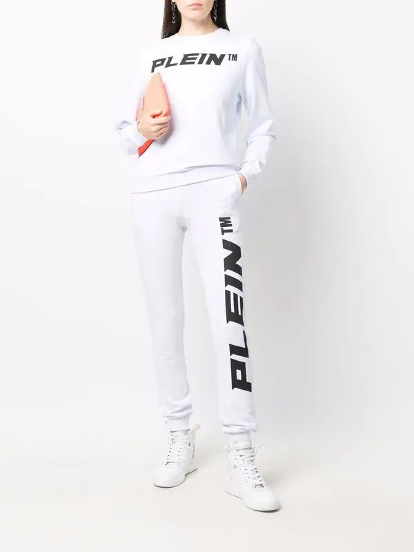 Philipp Plein Logo-print Cotton Joggers - White