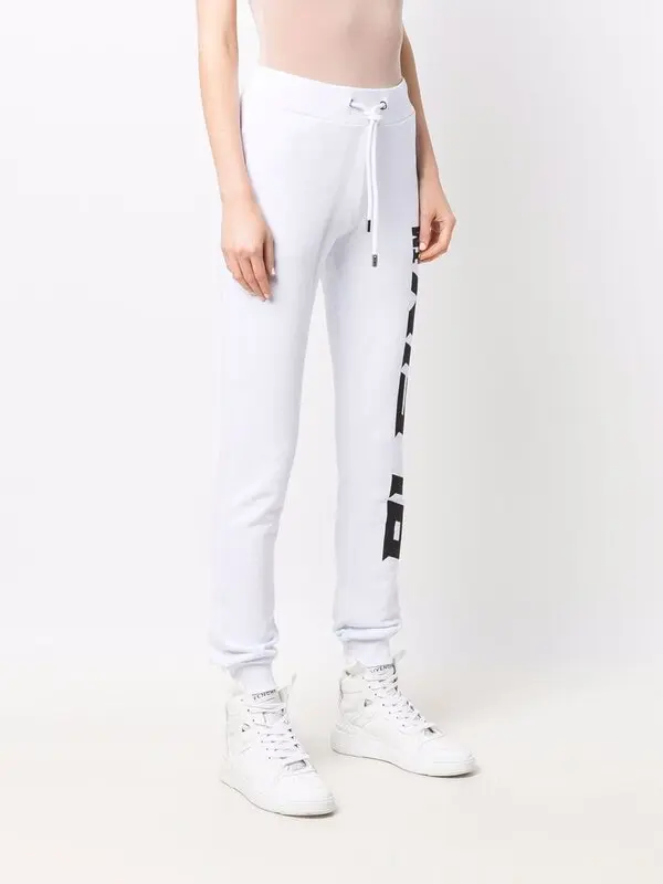 Philipp Plein Logo-print Cotton Joggers - White