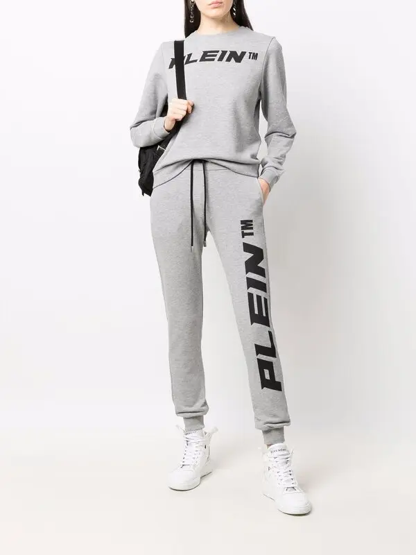 Philipp Plein Logo-print Jersey Joggers - Grey
