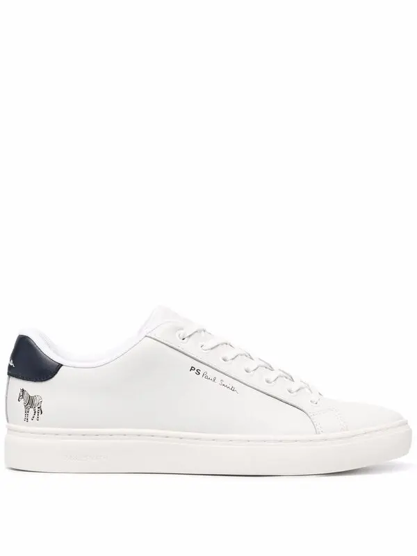 Paul Smith Rex Zebra-print Leather Sneakers - White