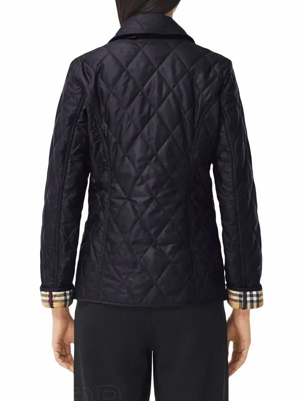 Burberry Diamond Quilted Thermoregulated Jacket - Blue