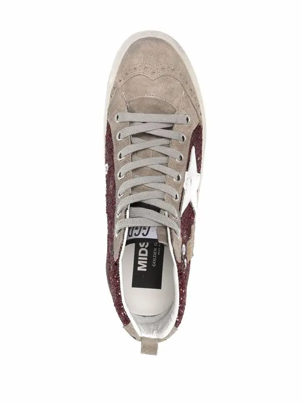 GOLDEN GOOSE Mid Star High-top Sneakers - Red