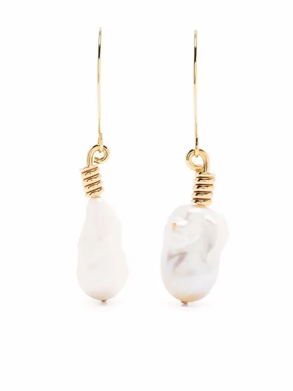 Colville Pearl Light Bulb Earrings - Gold