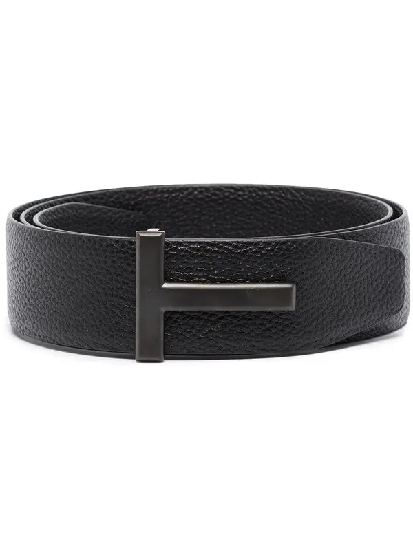 TOM FORD T Logo-buckle Reversible Leather Belt