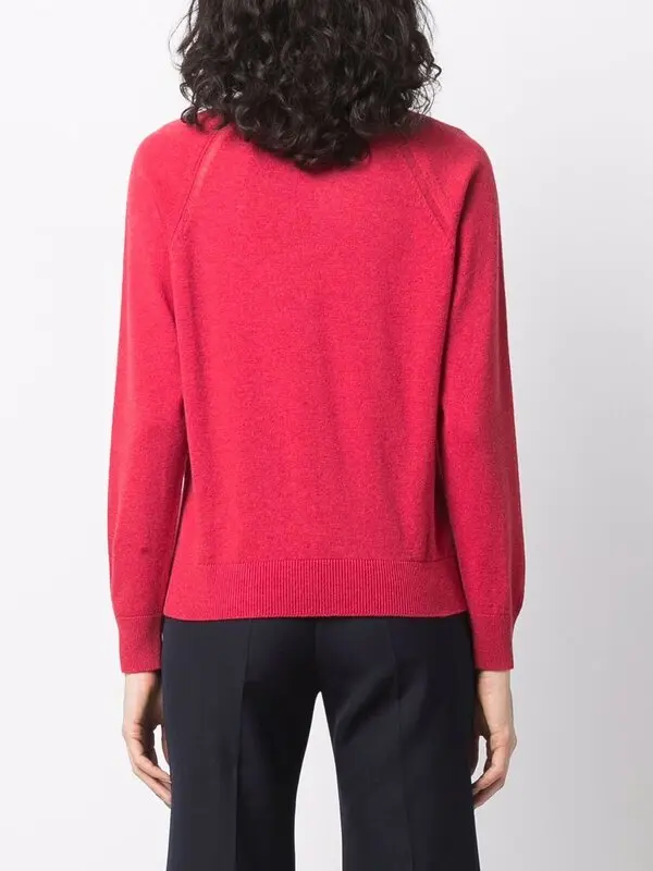 BARRIE Fine-knit Cashmere Jumper - Red