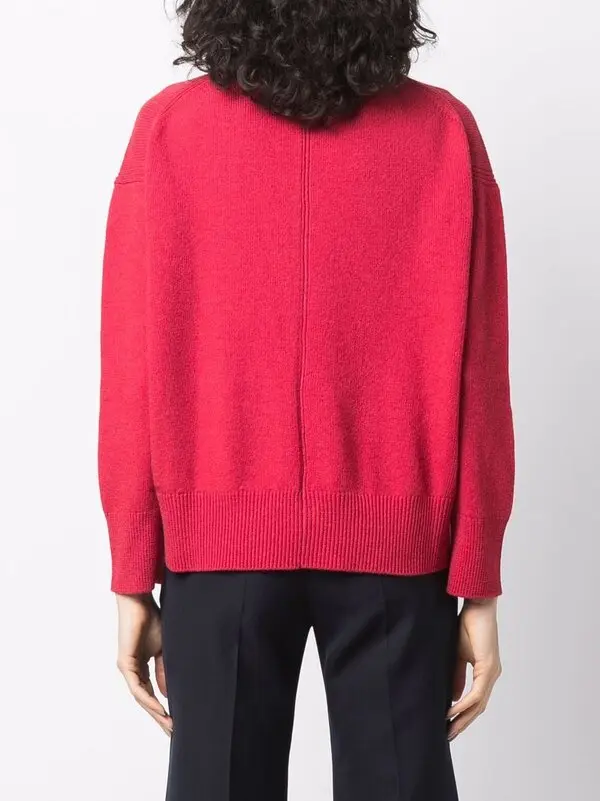 BARRIE V-neck Cashmere Cardigan - Red