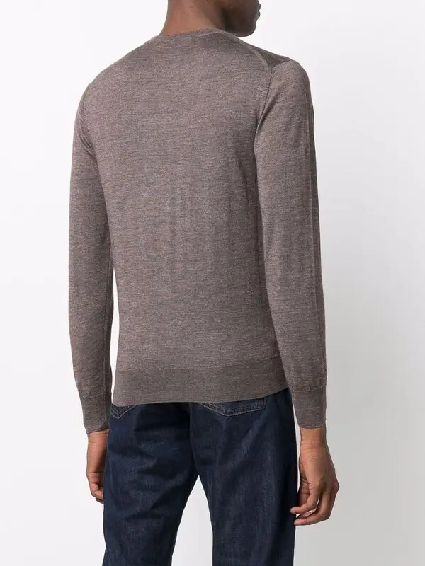 CRUCIANI Crew Neck Knit Jumper - Brown