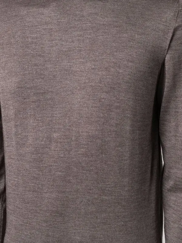 CRUCIANI Crew Neck Knit Jumper - Brown