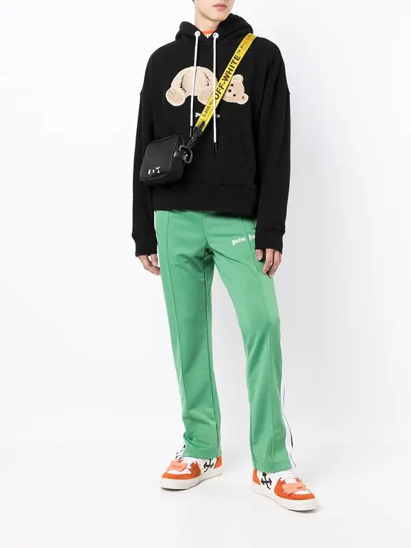 Palm Angels Bear Motif Hoodie - Black
