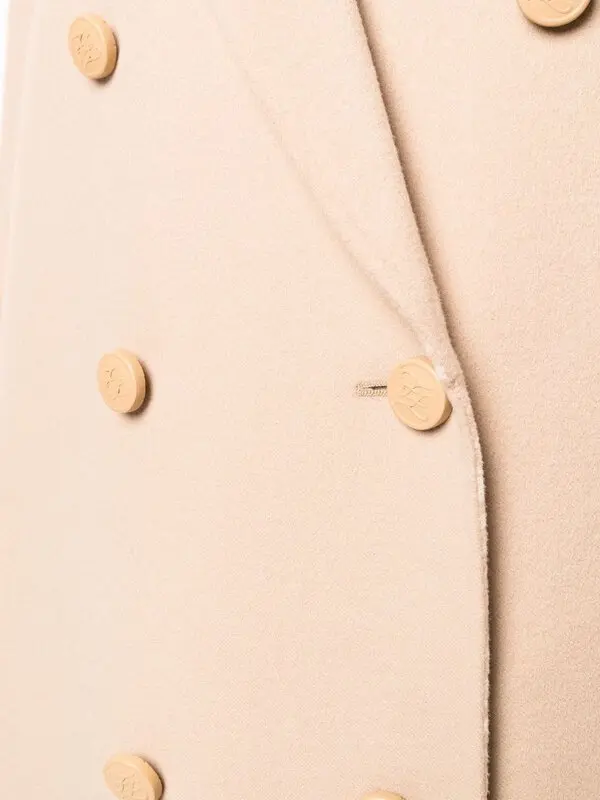 Fendi Fringed Double-Breasted Coat - Neutrals | Editorialist