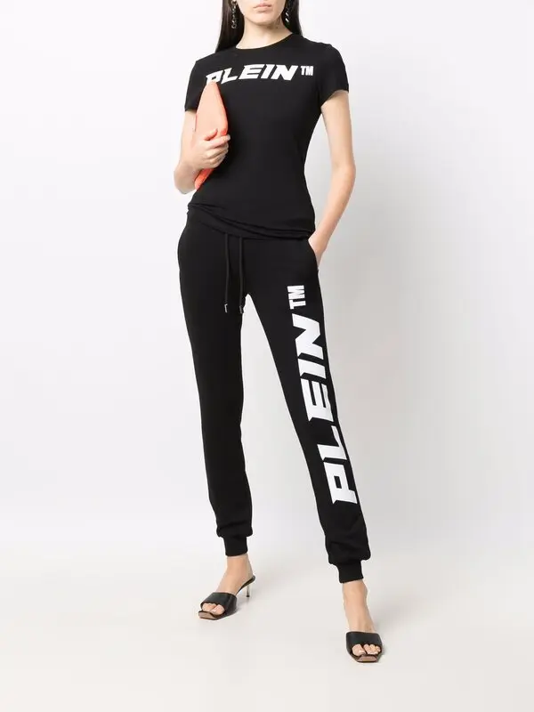 Philipp Plein Logo-print Cotton Joggers - Black