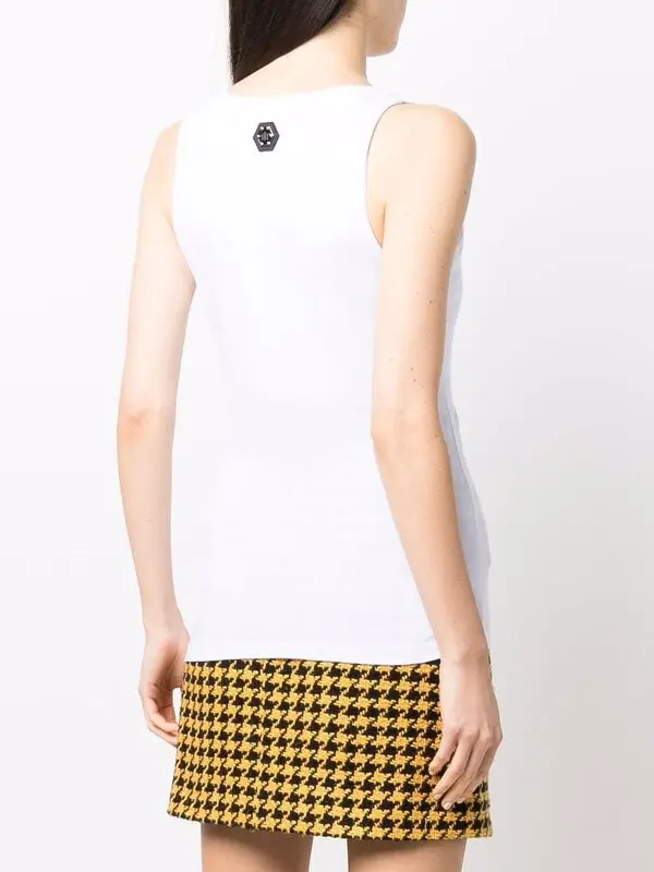 Philipp Plein Crystal-embellished Tank Top - White