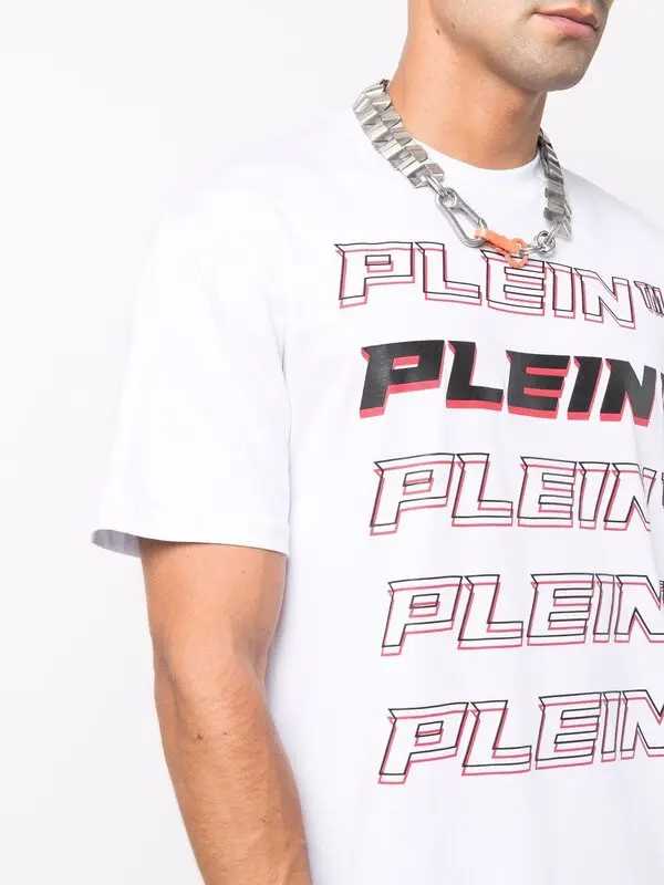 Philipp Plein Plein Repeat Logo T-shirt - White
