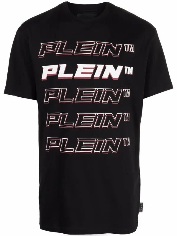 Philipp Plein Plein Repeat Logo T-shirt - Black
