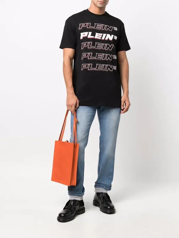 Philipp Plein Plein Repeat Logo T-shirt - Black