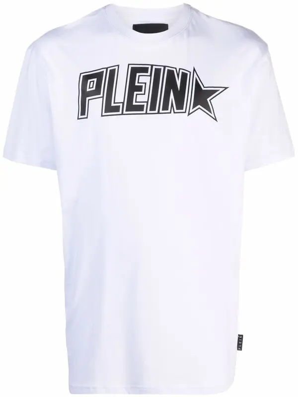 Philipp Plein Plein Star Logo Print T-shirt - White