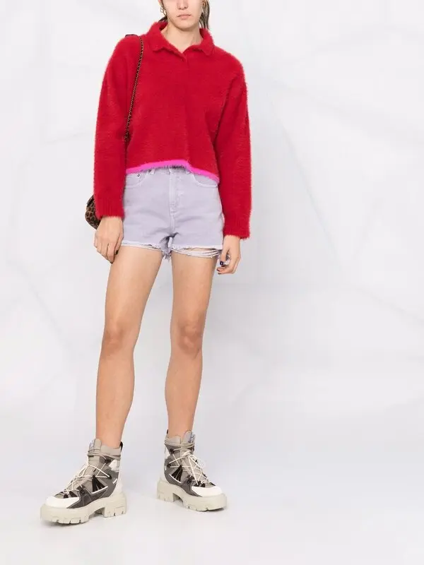 GOLDEN GOOSE Ripped-hem High-waisted Shorts