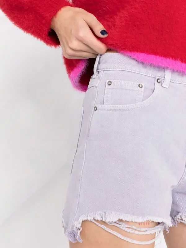 GOLDEN GOOSE Ripped-hem High-waisted Shorts